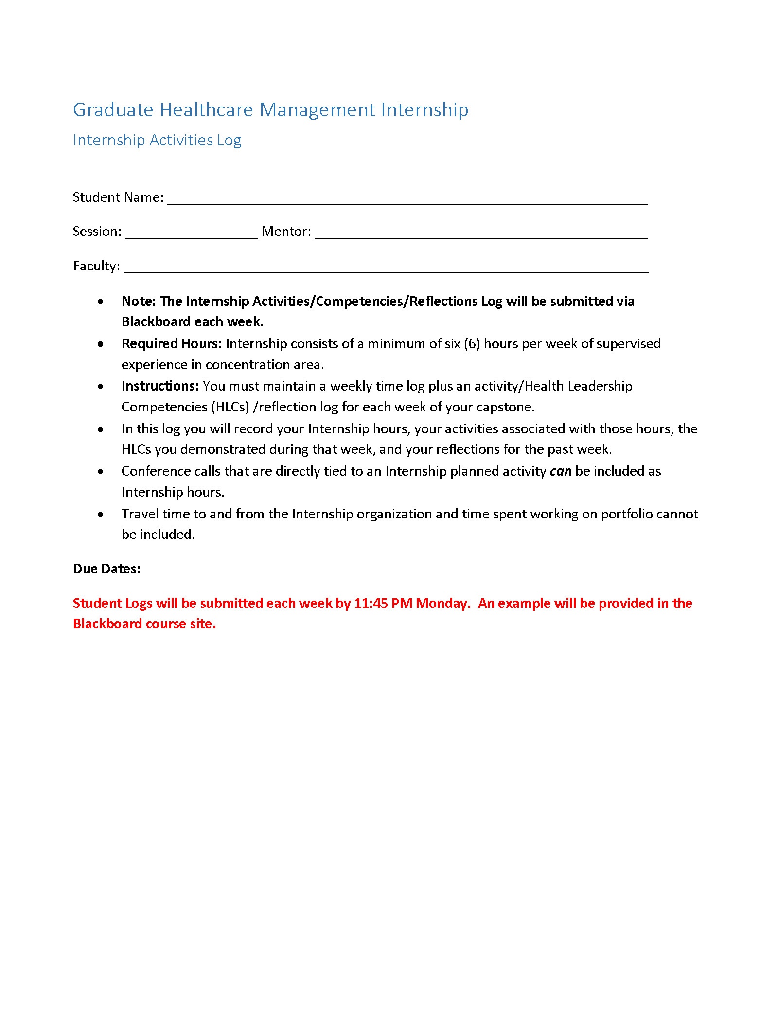 Transitioning from Classroom to Workplace: Internships in Health Care ...